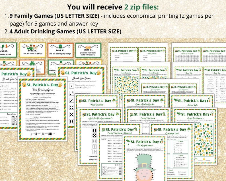 St Patrick's Day Ultimate Party Game Bundle | Printable St Patrick's ...