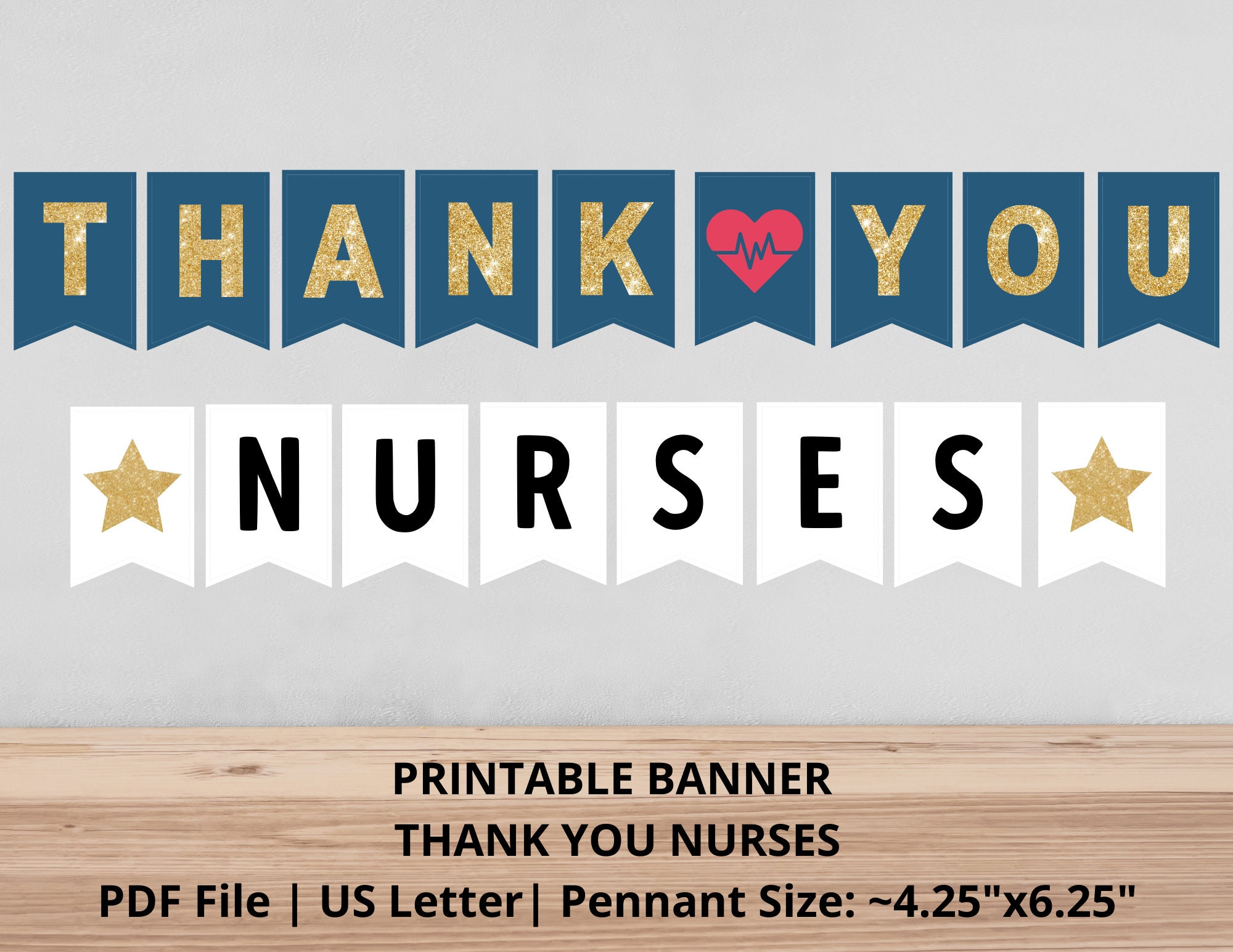 Thank You Nurses Printable Banner | Nurses Week Printable Banner ...