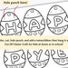 Kids Easter DIY Coloring Banner Crafts | Printable Happy Easter DIY ...