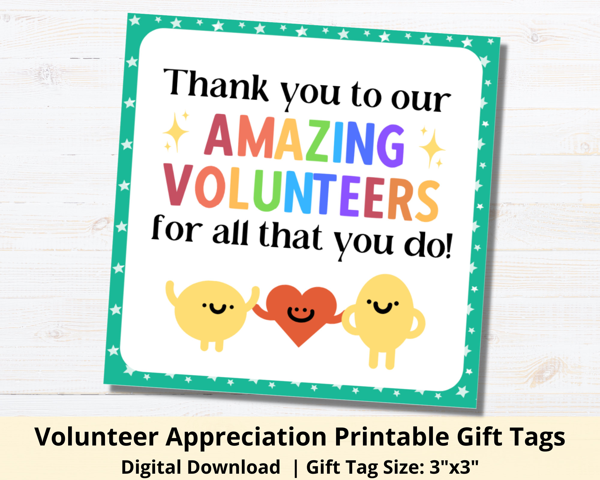 Volunteer Appreciation Gift Tags | Printable Volunteer Gift Tags ...