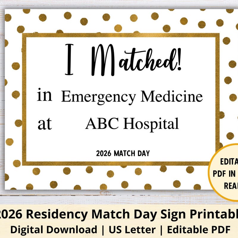 Residency Match Day Party - Etsy