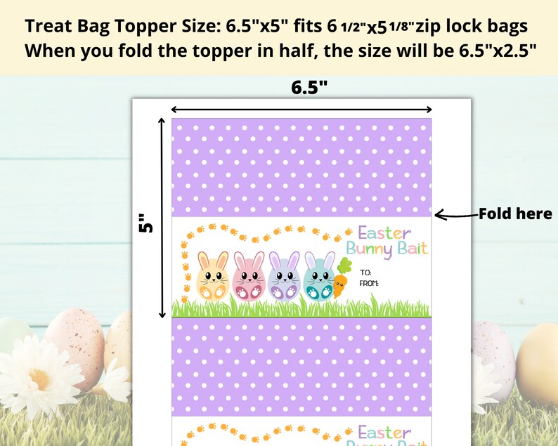 Printable Easter Bunny Bait Treat Bag Topper | Easter Bunny Bait Gift ...