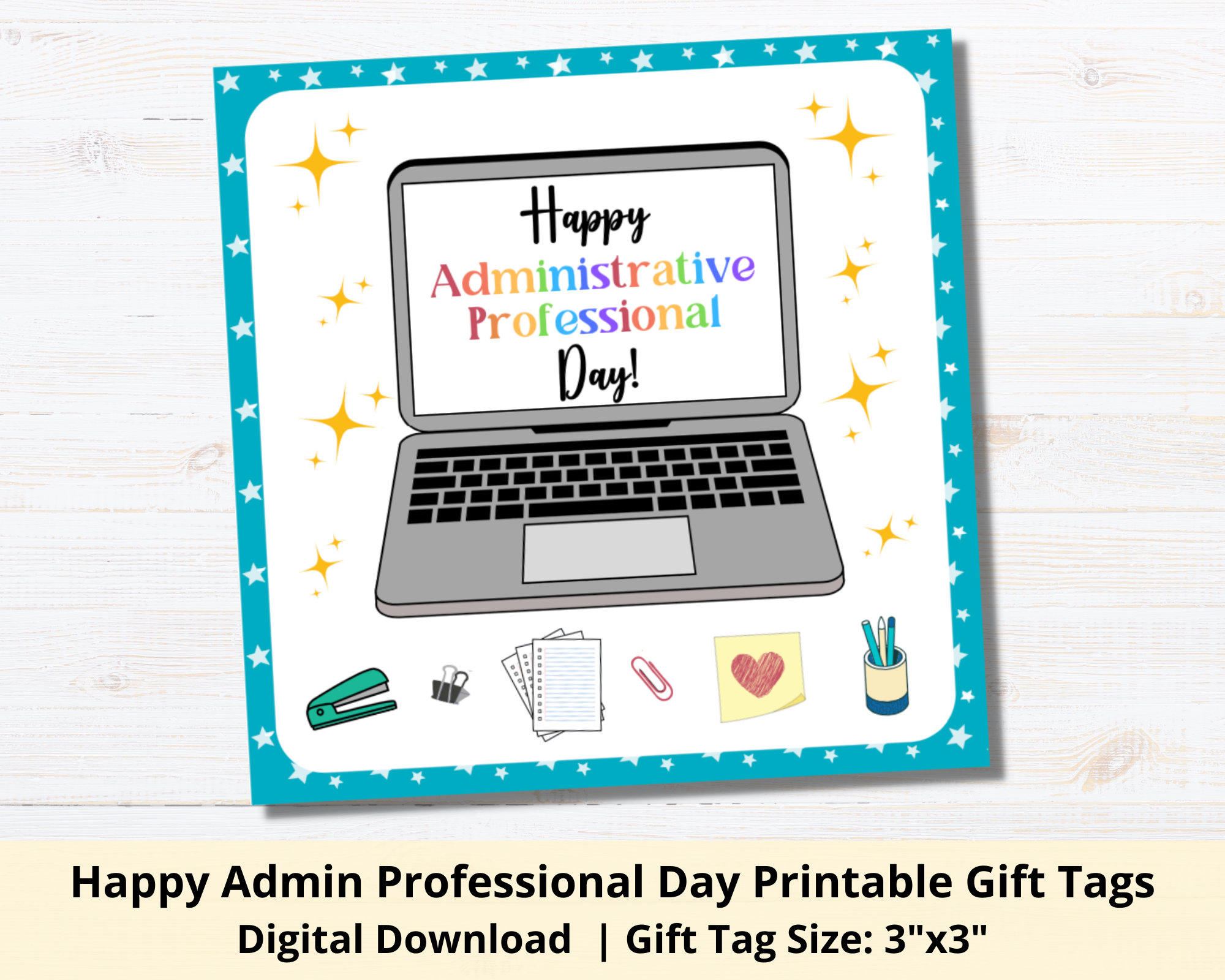 Administrative Professionals Day Gift Tag | Printable Admin Day Favor ...