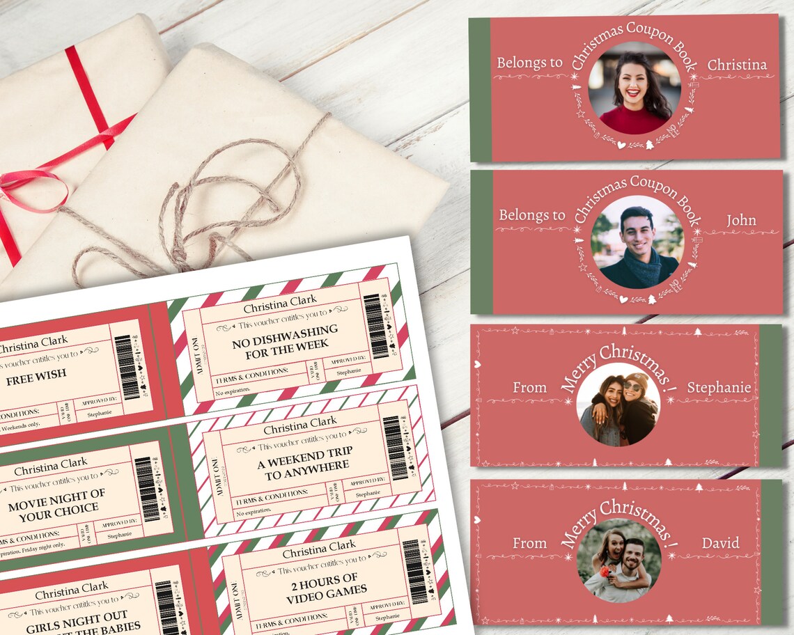 EDITABLE Christmas Coupon Book | Christmas Coupon Template | Printable ...