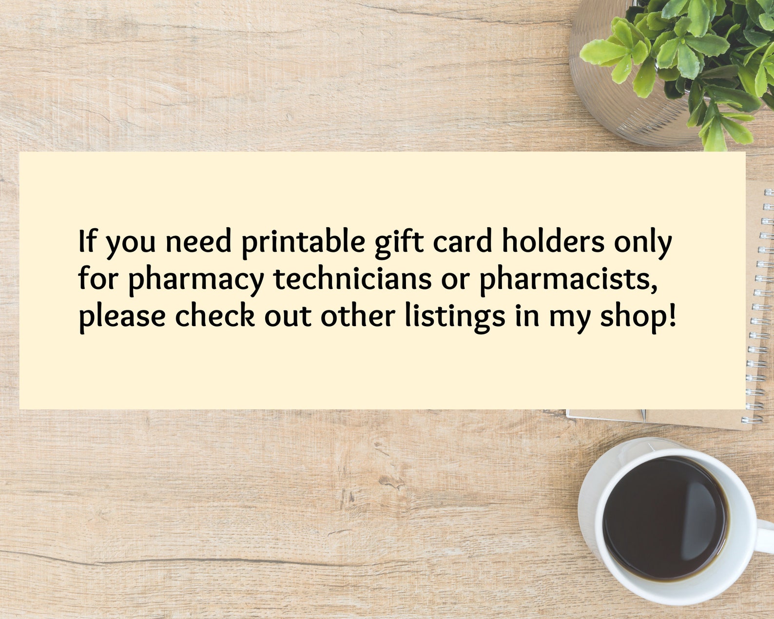 Printable Pharmacy Technician and Pharmacist Gift Card Holder ...