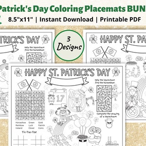 St Patricks Day Coloring Activity Bundle | St Patricks Day Coloring ...