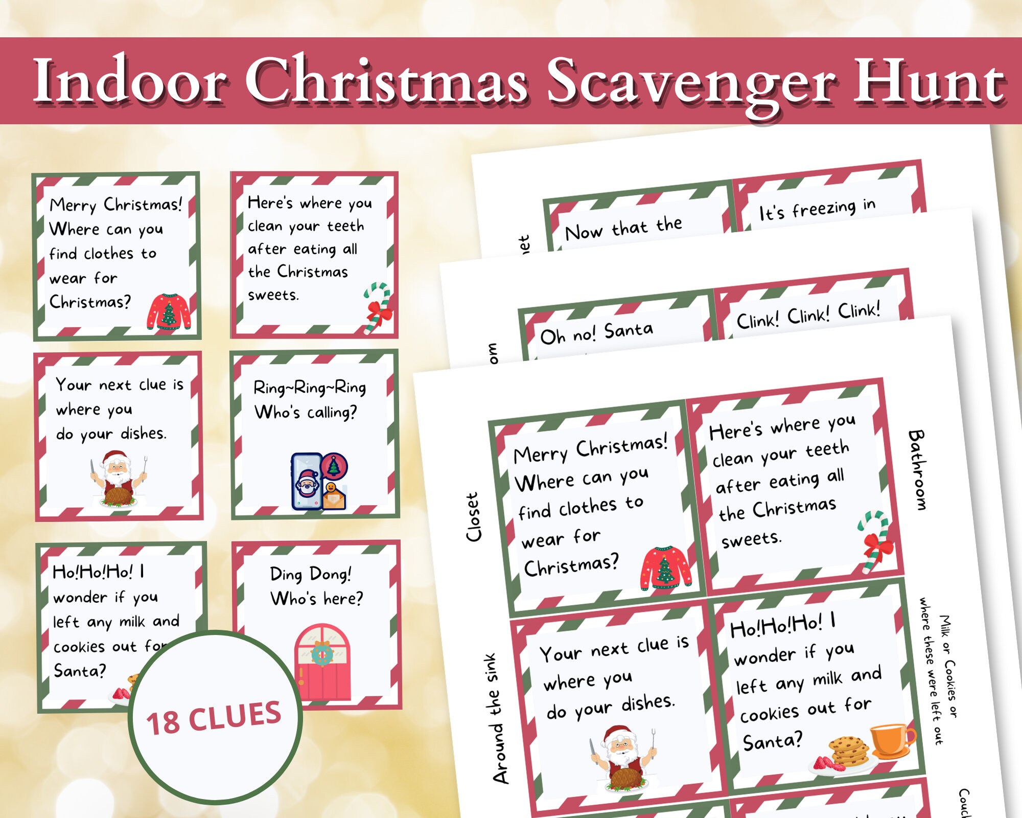 Kids Christmas Activities Bundle Printable Christmas Games Activity ...