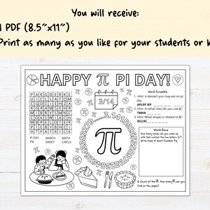 Printable Kids Pi Day Coloring Activity Sheet | Kids Pi Day Worksheet ...