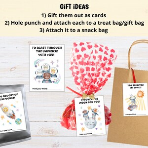 Printable Kids Outer Space Valentines Cards Gift Tags | You Are Out of ...