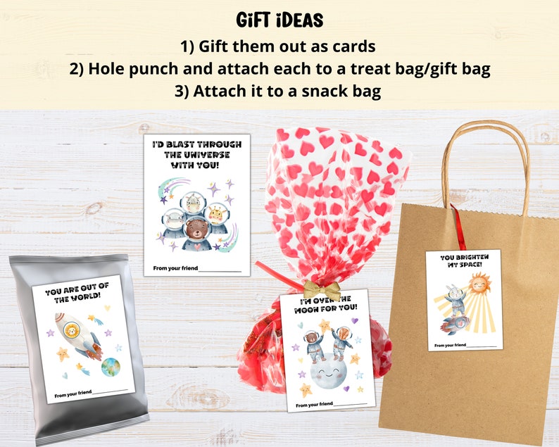 Printable Kids Outer Space Valentines Cards Gift Tags | You Are Out of ...