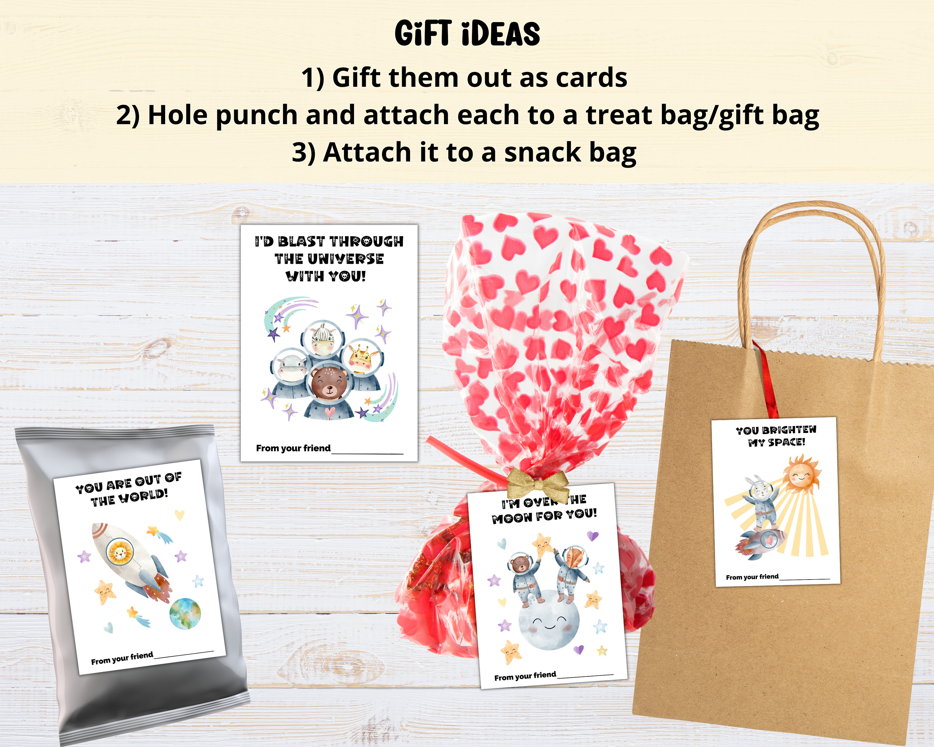 Printable Kids Outer Space Valentines Cards Gift Tags | You Are Out of ...