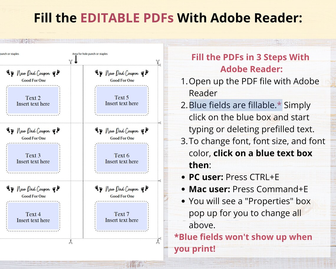 Printable New Parents Coupons New Mom DIY Coupons New Dad Coupons First ...