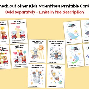 Printable Kids Outer Space Valentines Cards Gift Tags | You Are Out of ...