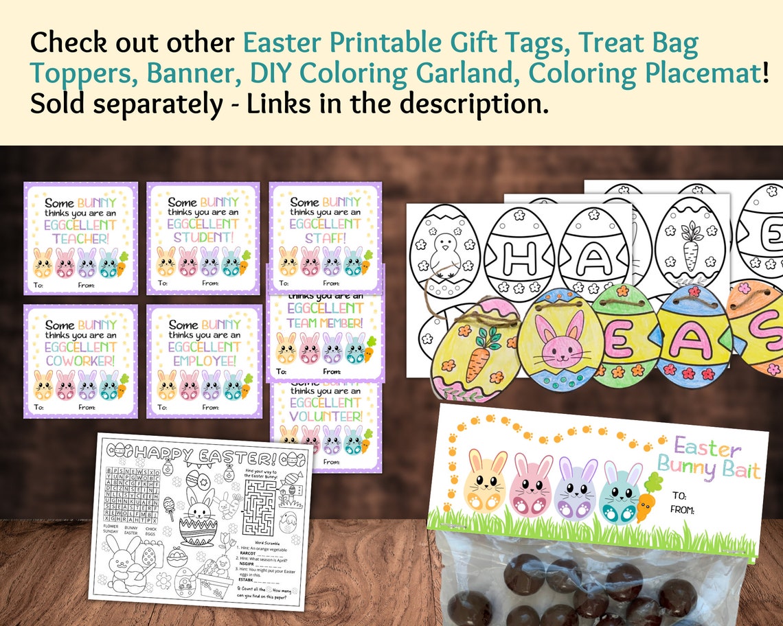 Easter Gift Tag for Coworker and Team Member Printable Easter Bunny ...