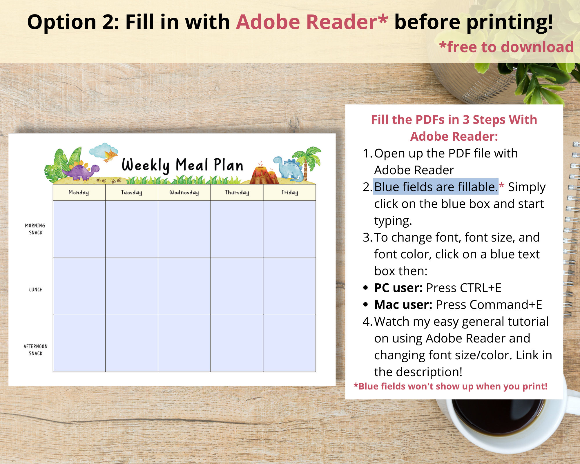 Printable Weekly and Monthly Daycare Meal Plan | Fillable Daycare Menu ...