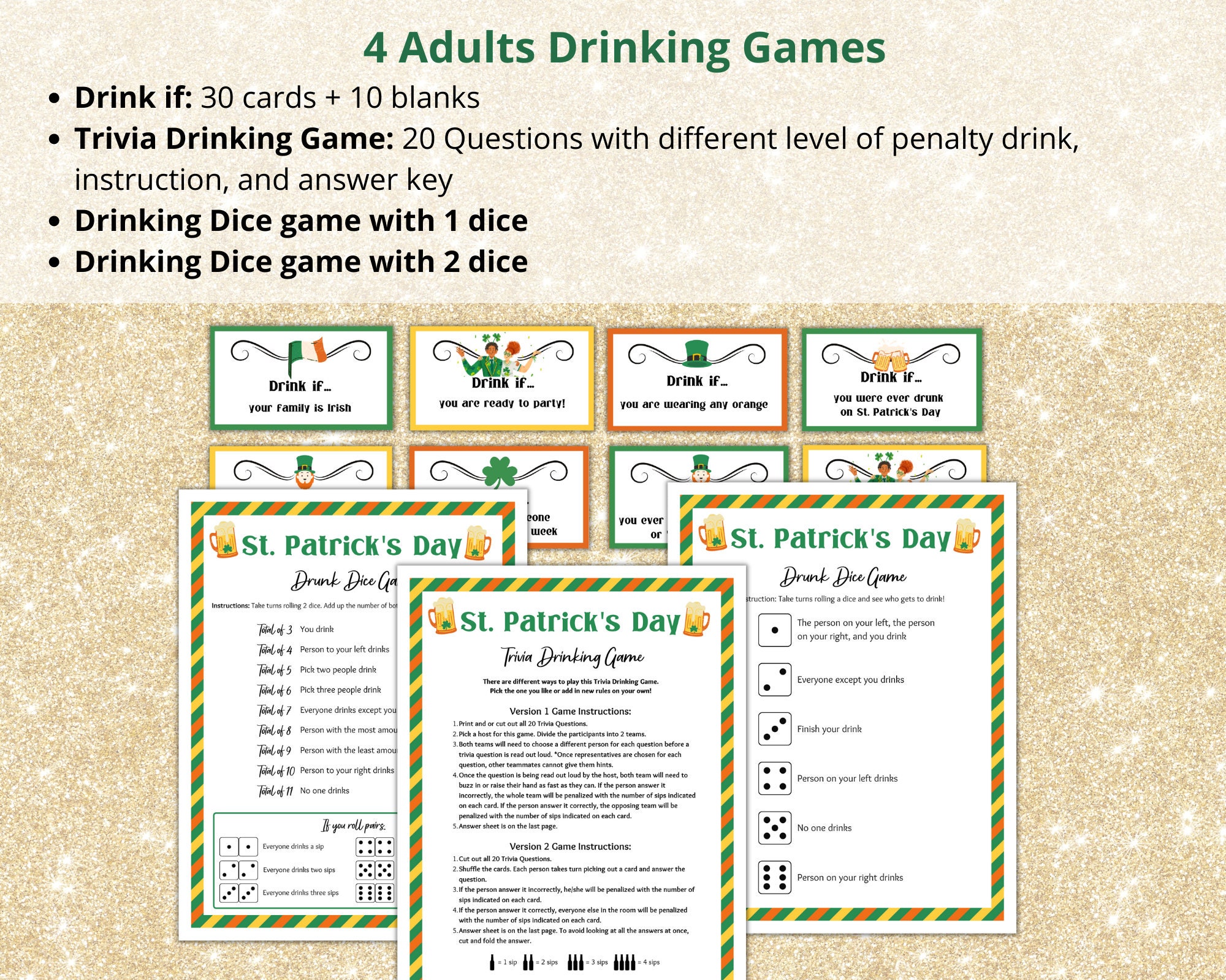 St Patrick's Day Ultimate Party Game Bundle Printable St - Etsy
