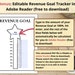 Sales Goal Tracker | Revenue Goal Tracker Printable | 100 Sales Goal ...