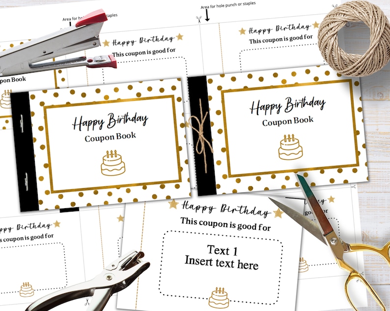 Printable Birthday Coupon Book Template Editable Birthday - Etsy Canada