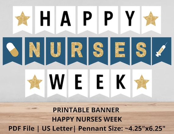 Happy Nurses Week Banner Printable Happy Nurses Week Banner | Etsy