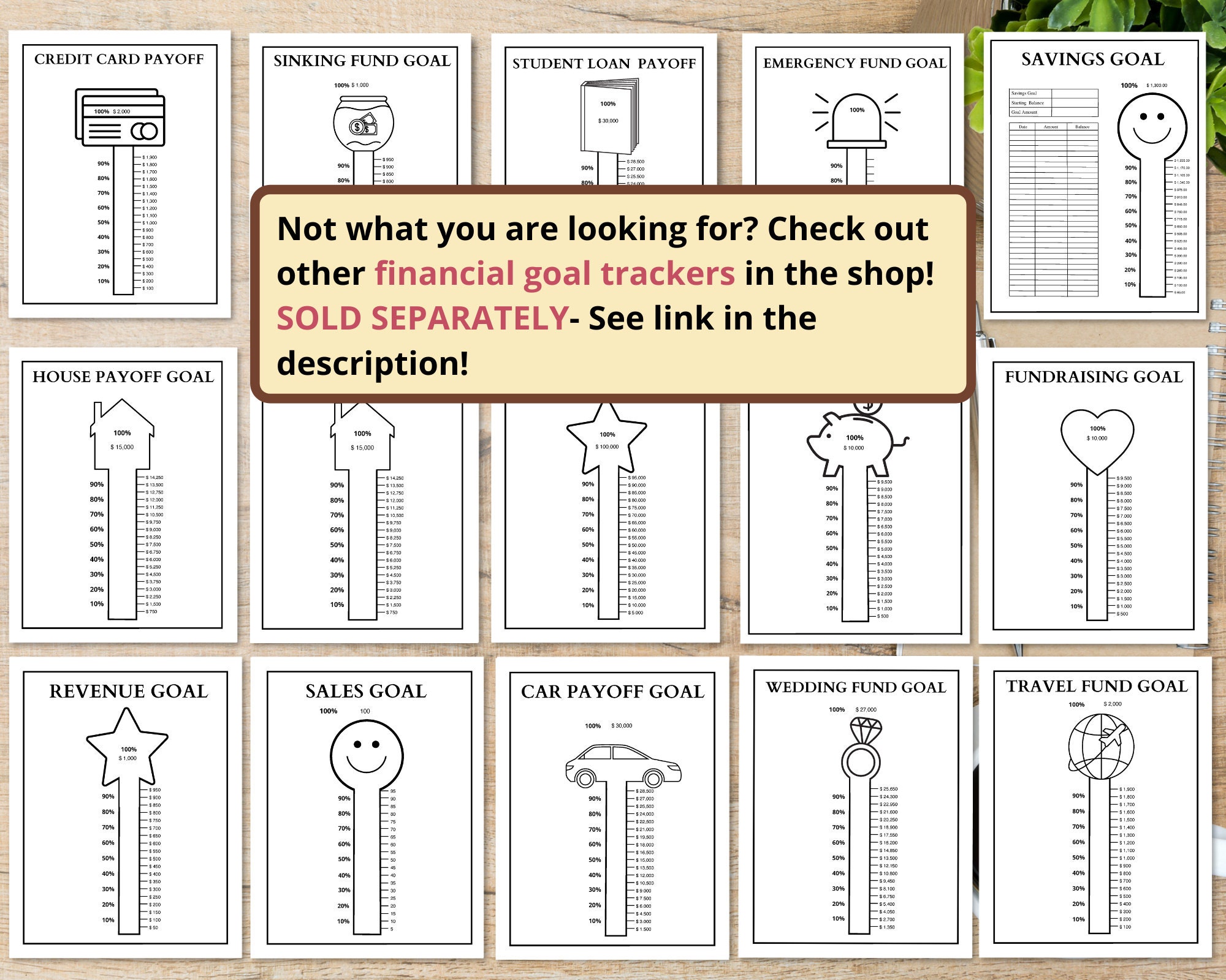 Fundraising Goal Tracker Printable Donation Goal Tracker Fillable