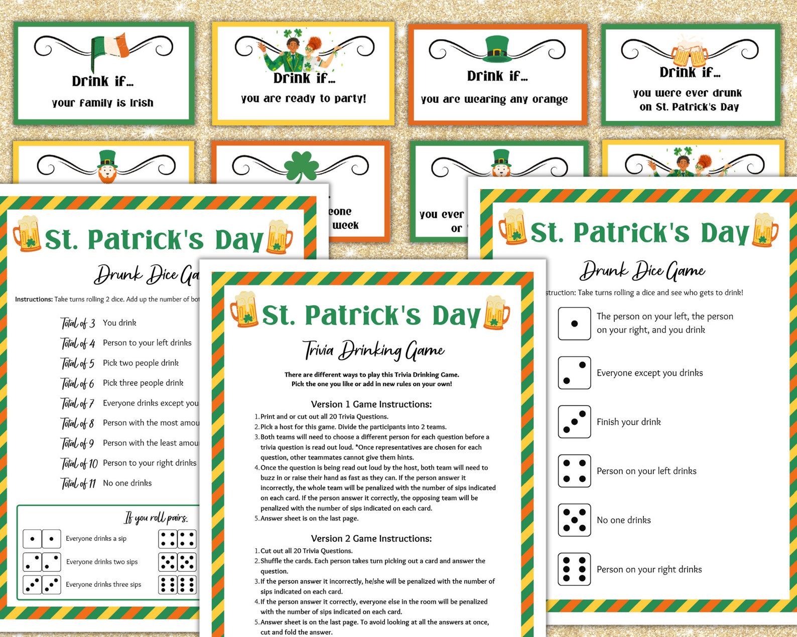 St Patrick's Day Ultimate Party Game Bundle Printable St - Etsy