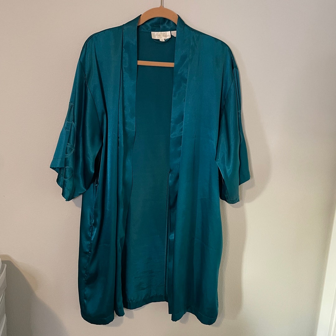 Vintage Hidden Fantasies Green/teal Robe - Etsy
