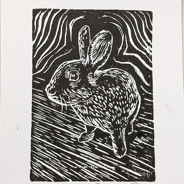 Rabbit Art Print - Etsy