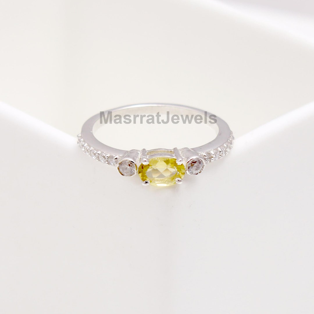 Helidor Ring, Natural Heliodor Engagement Ring , Golden Beryl Ring ...