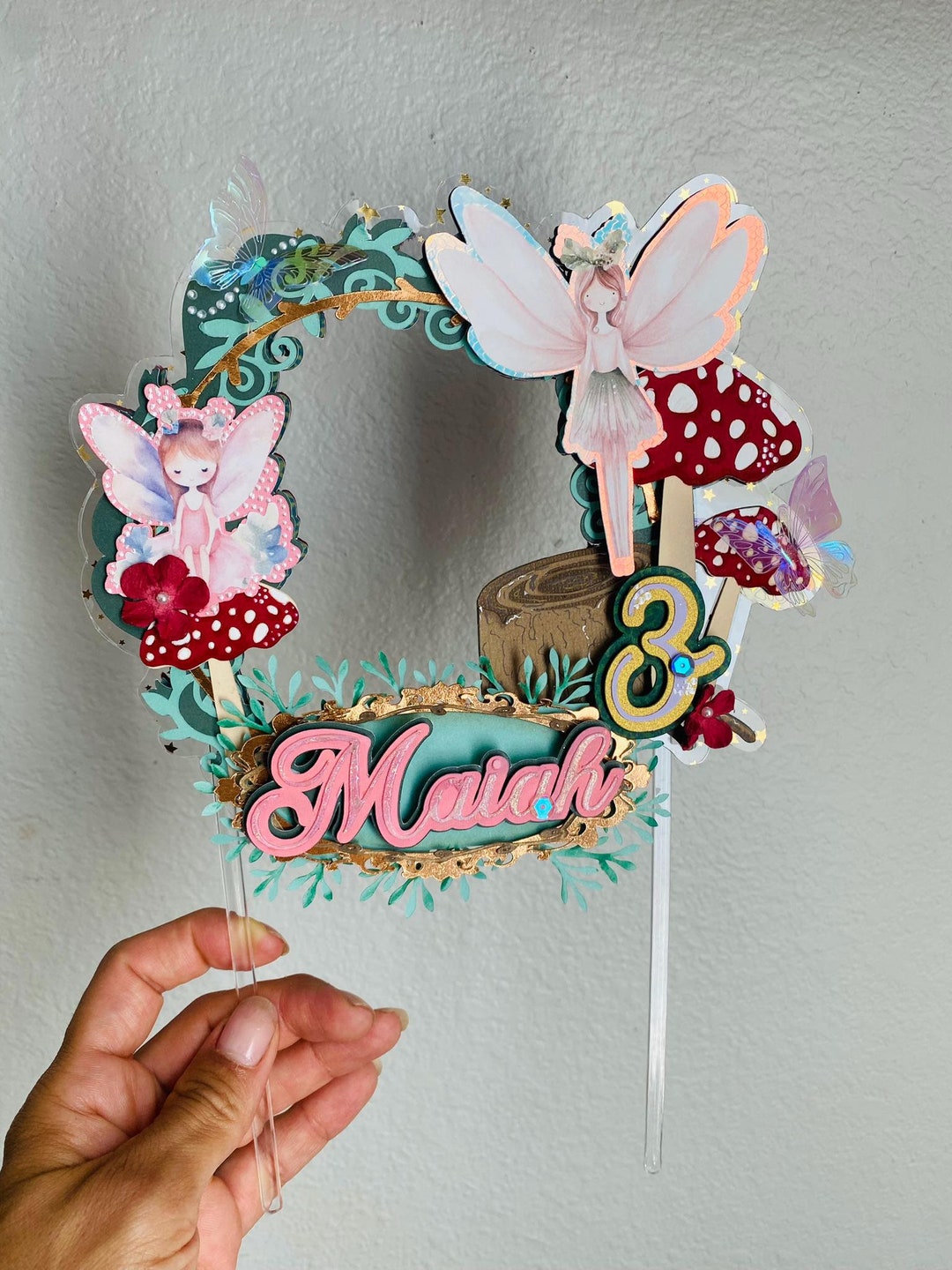 Banner De Feliz Cumpleaños De Hadas, Pancarta De Hadas, Custom Fairy ...