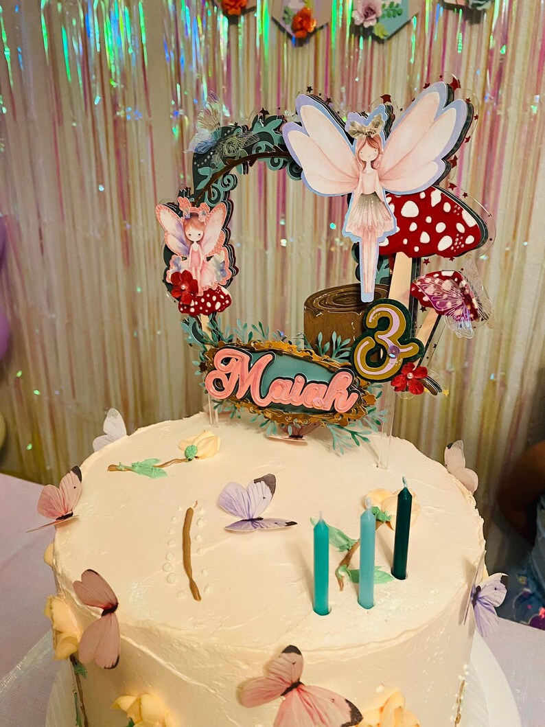 Banner De Feliz Cumpleaños De Hadas, Pancarta De Hadas, Custom Fairy ...