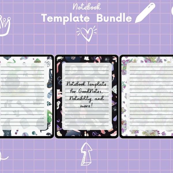 Goth Goodnotes Template - Etsy