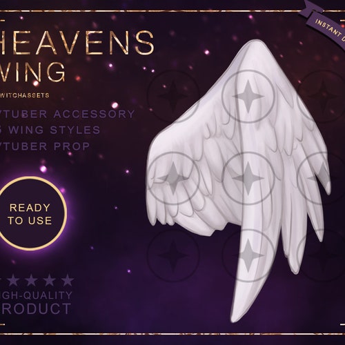 Angel Dust Wings Vtuber Accessory Prop Stars - Etsy Australia
