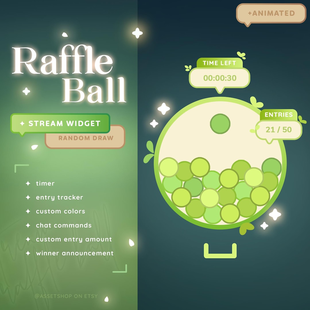 Plant Raffle Ball Widget - Customizable Giveaway Tool Twitch Youtube ...
