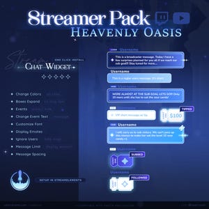 Heavenly Oasis Stream Pack - Animated Celestial Twitch Overlay | Day ...