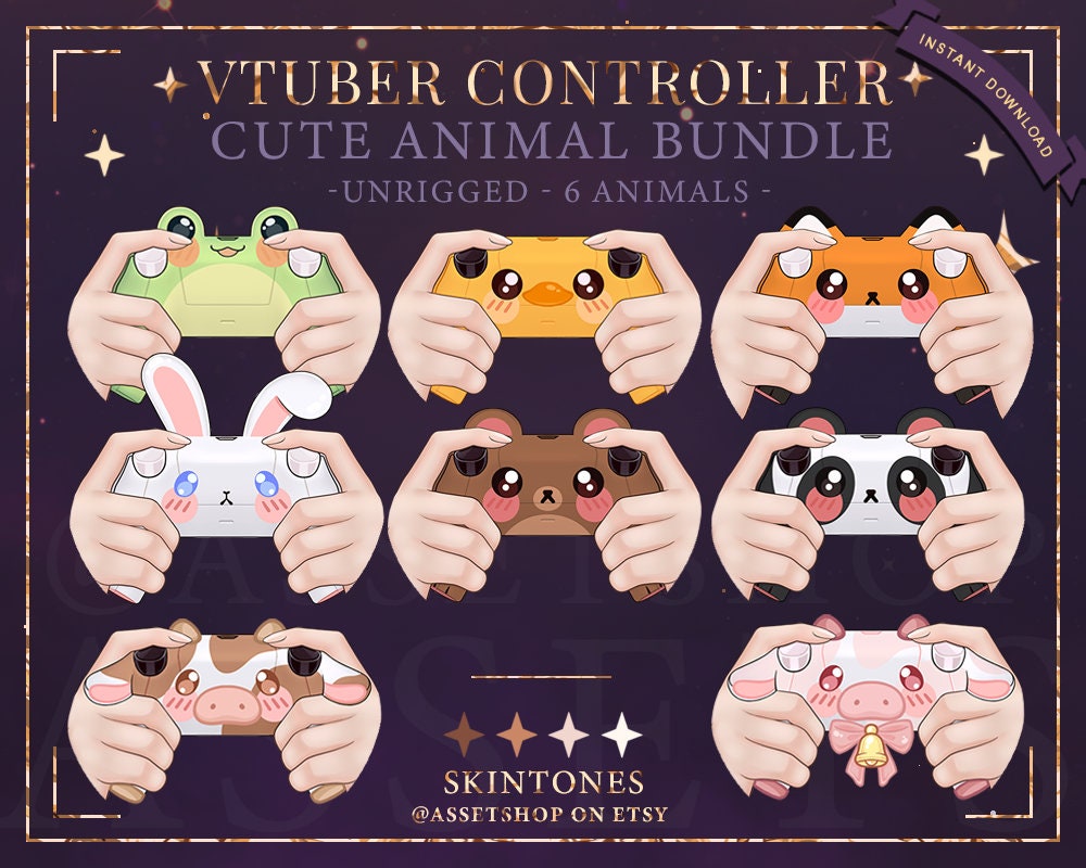 Vtuber Controller Cute Animals Vtuber Gaming Asset Hand - Etsy Canada