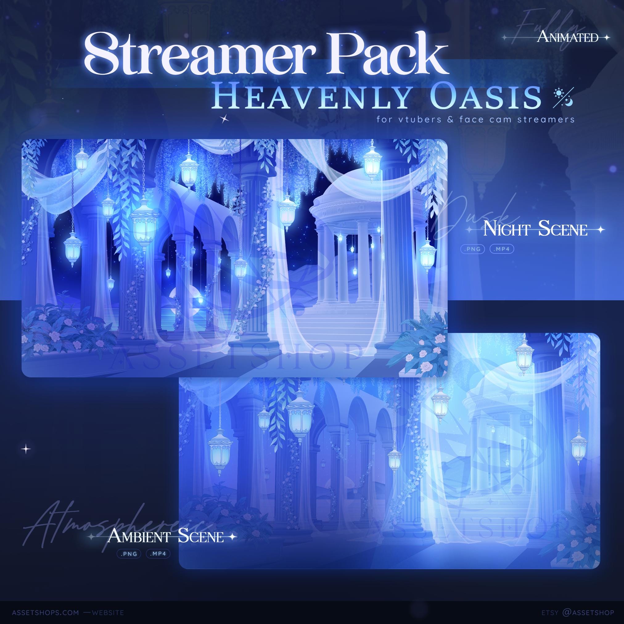 Heavenly Oasis Background - Animated | for Webcam Streams & Vtubers ...