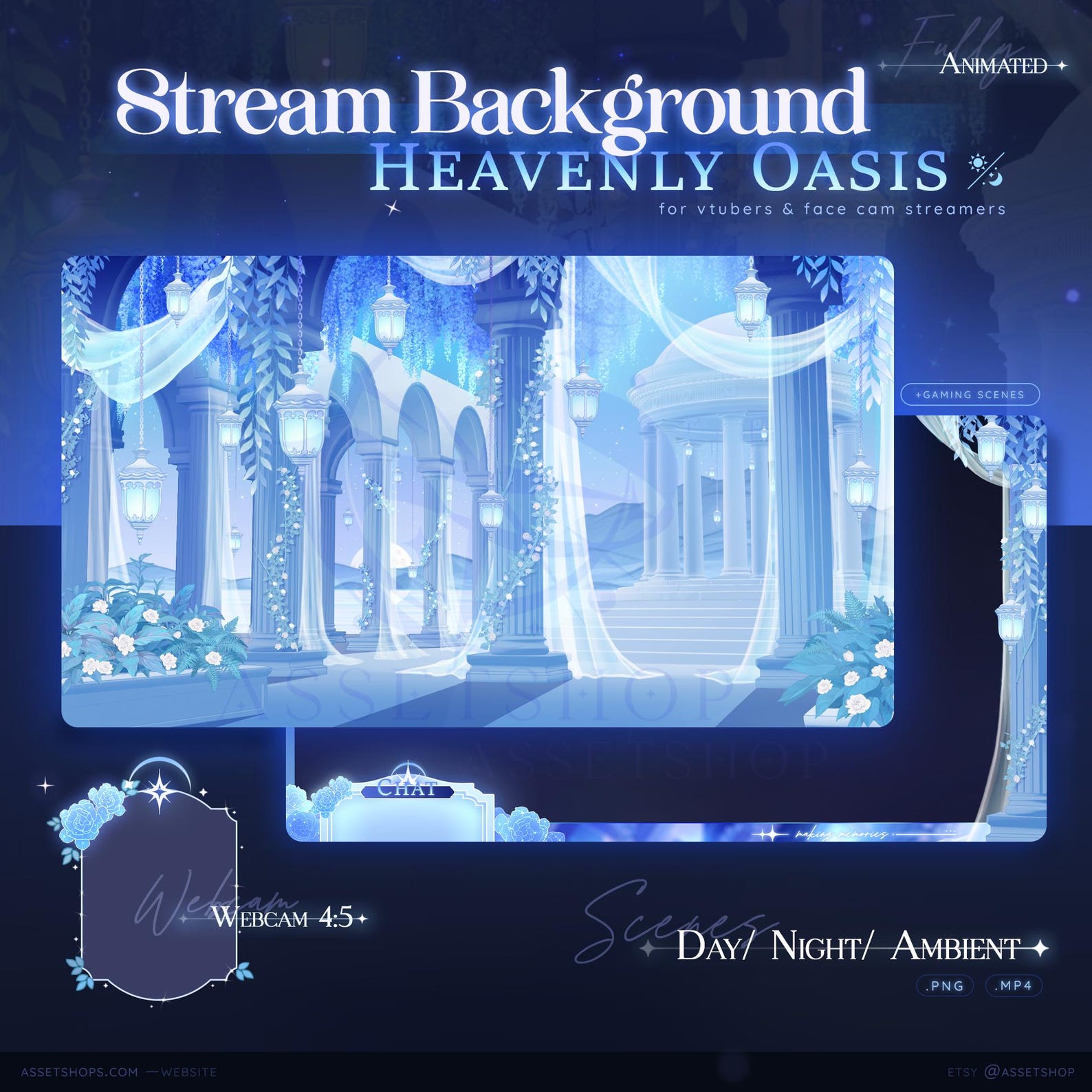 Heavenly Oasis Background - Animated | for Webcam Streams & Vtubers ...