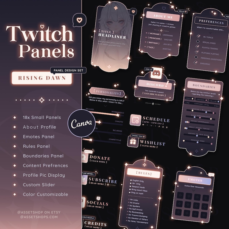 Cute Twitch Info Panels - Etsy