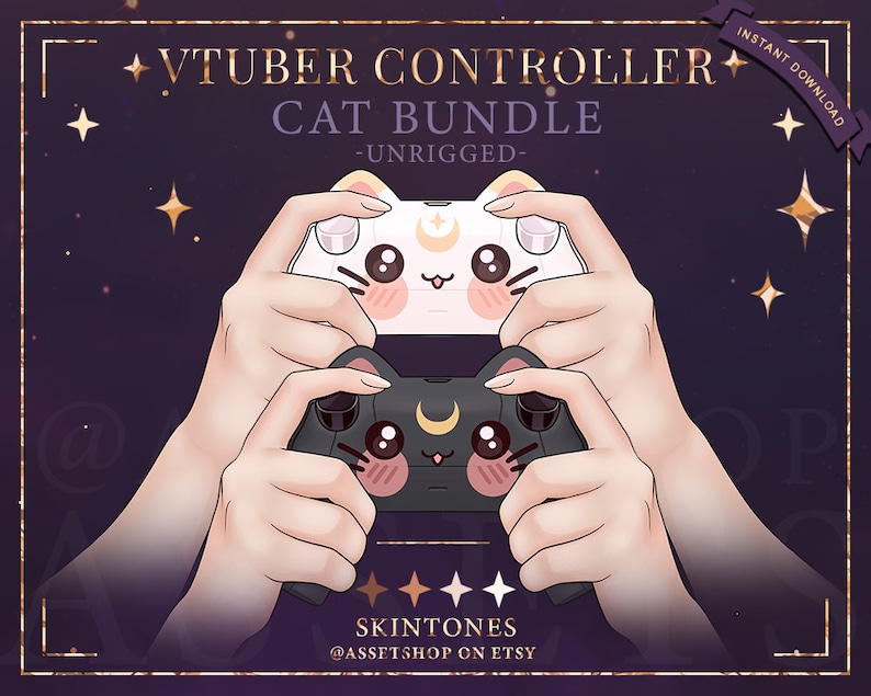 Vtuber Cat Controller Cat Controller Kitty Vtuber Gaming - Etsy