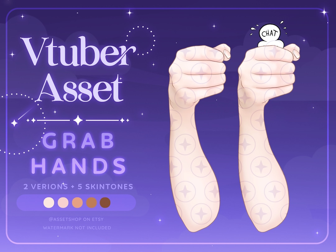 Vtuber Hand Grab Asset | Vtube Studio | Layerable | Anime Chat Grab ...