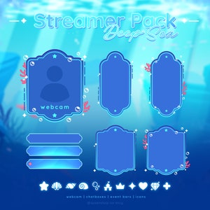 Deep Sea Stream Pack - Ocean Themed Twitch Overlay | Animated Scenes ...