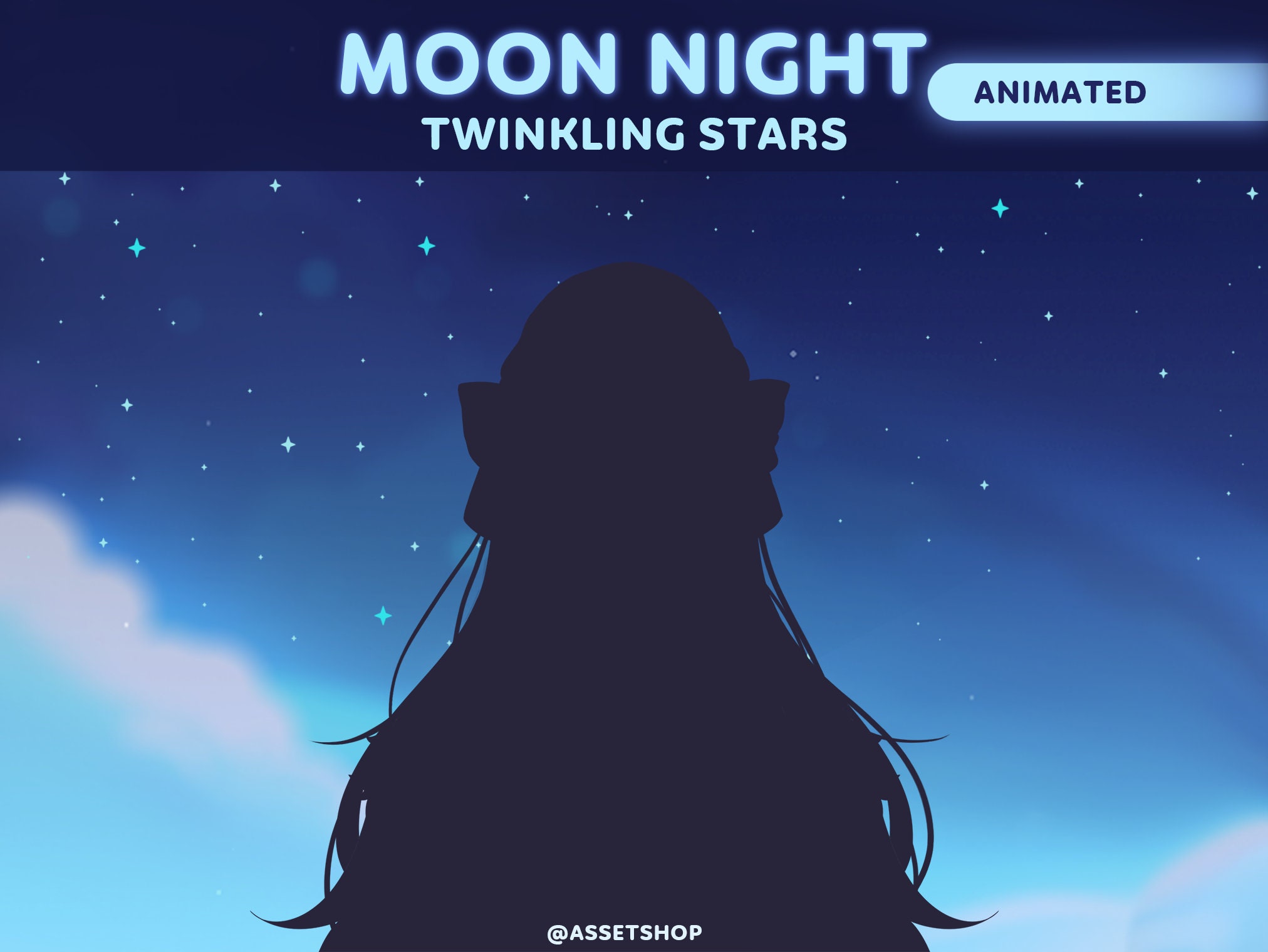 Animated Stars And Moon
