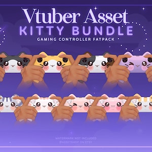 Vtuber Kitty Controller Bundle | Cat Controller | Gaming Asset Prop ...