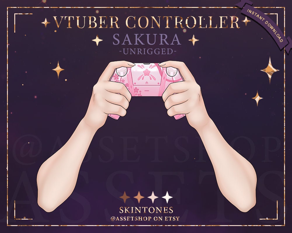 Vtuber Controller Asset Sakura Vtuber Gaming Asset - Etsy UK