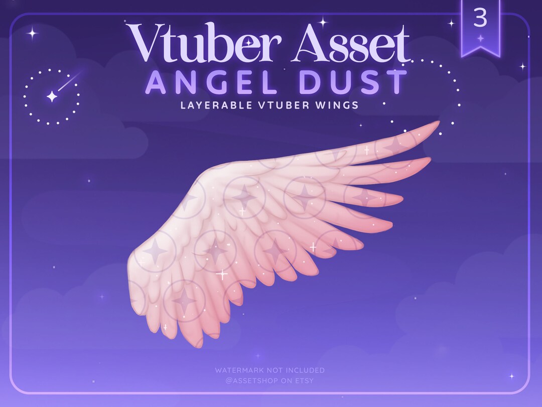 Angel Dust Wings Vtuber Accessory Prop Stars Celestial Magical Magic ...