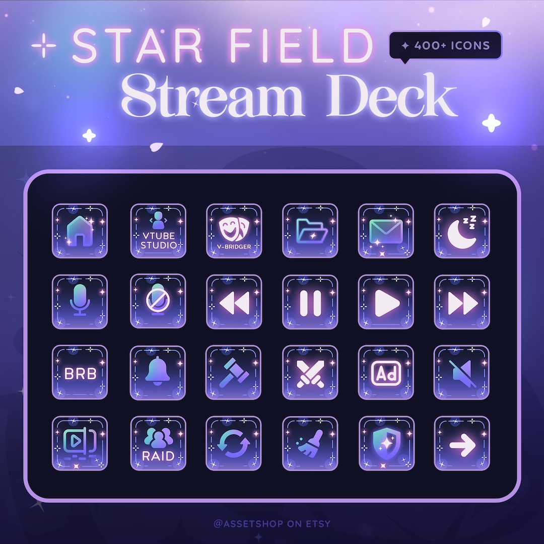400+ Star Field Icons- Elgato Stream Deck | Stream | Artist | Twitch ...