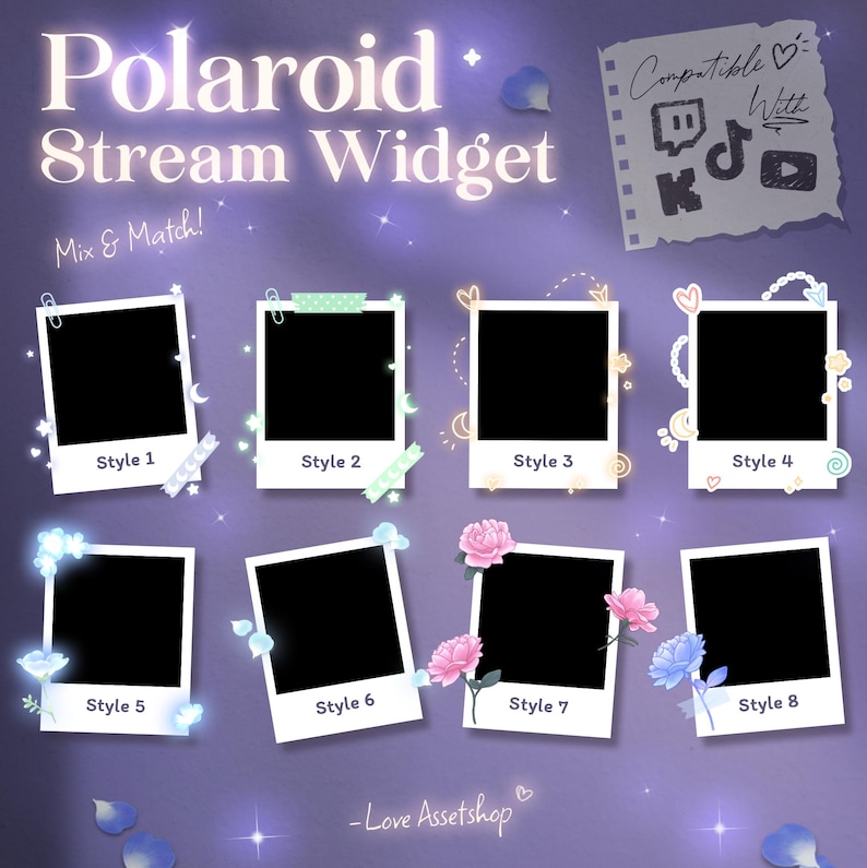 Polaroid Rotator / Popup Alerts— for Twitch Youtube Kick Tiktok | 10x ...