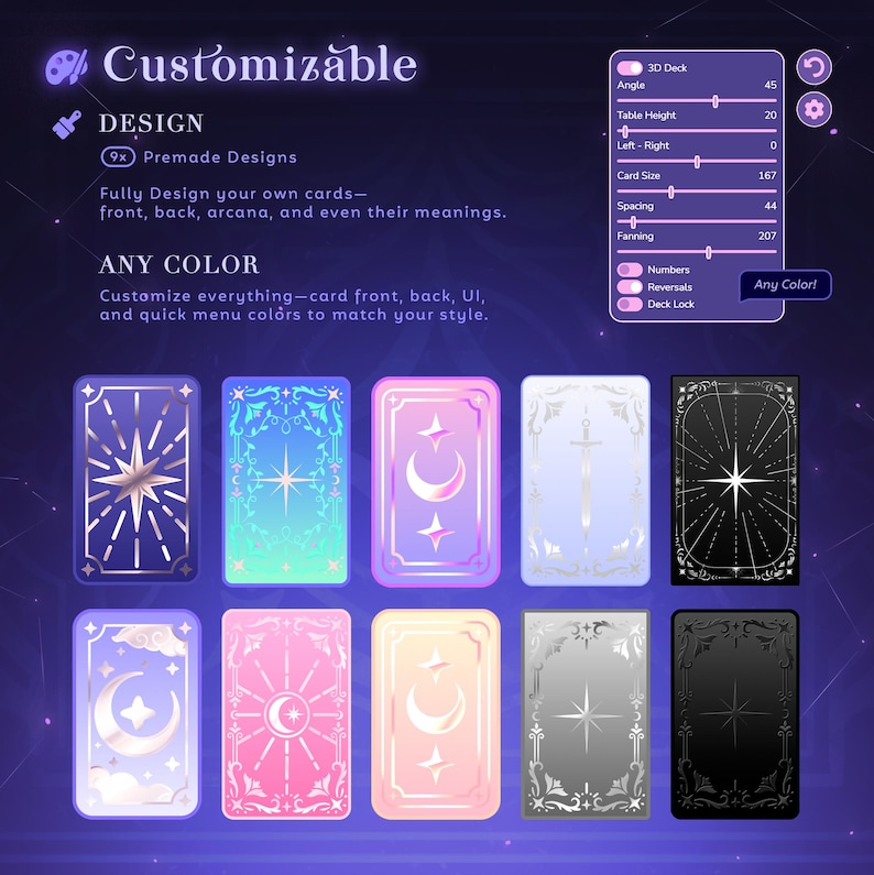 Tarot Card Stream Widget - for Twitch • Youtube • Any Platform | Major ...