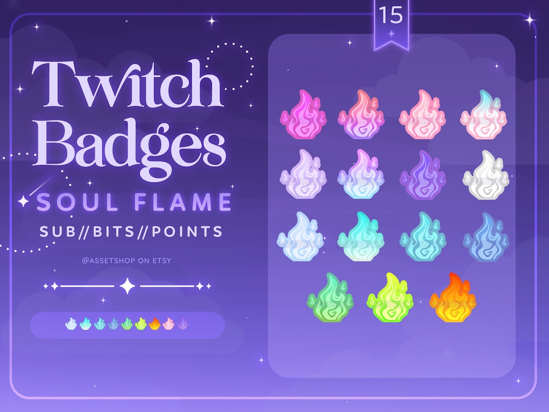 Soul Flame Twitch Sub Badges | Fire Sub Badges | Fire Twitch Badges ...