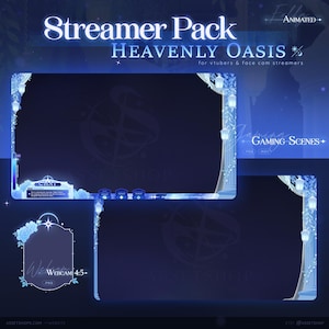Heavenly Oasis Stream Pack - Animated Celestial Twitch Overlay | Day ...